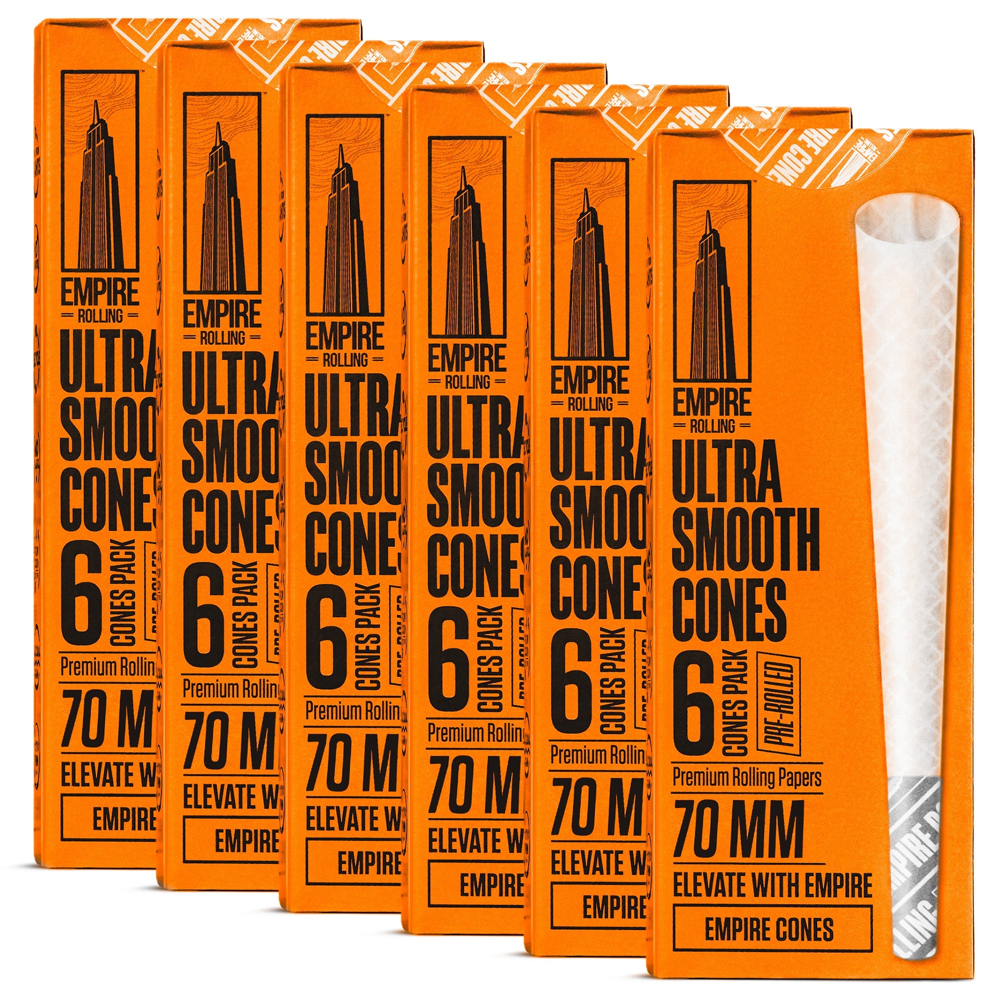 Ultra Smooth Dart Shortie Cones – 6 Count | 70mm Compact Pre-Rolled Cones