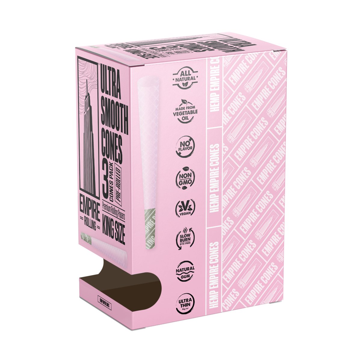 Ultra Smooth Pink Cones - 3 Count King Size