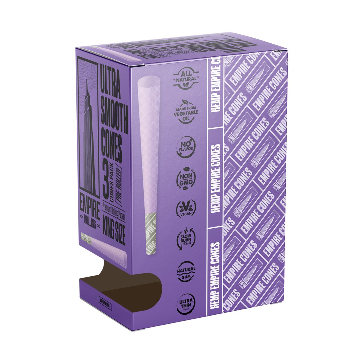 Ultra Smooth Purple Cones - 3 Count King Size